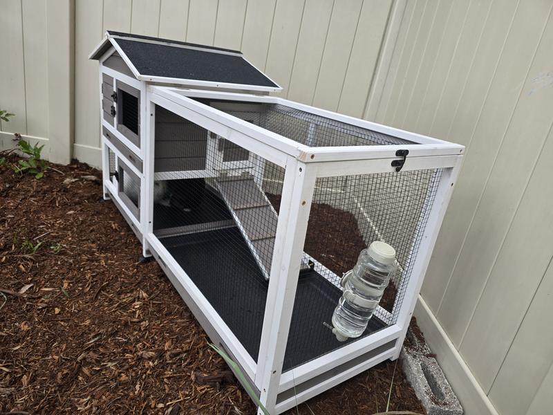 Aivituvin AIR19-B Indoor Outdoor Rabbit Hutch Bunny Cage (Inner Space 9 ...