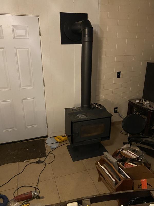 DuraVent 6 in. DuraPlus Triple Wall Pipe Thru-the-Wall Stove Chimney ...