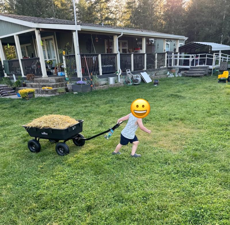 GroundWork 5 cu. ft. 800 lb. Capacity Towable Poly Dump Cart at Tractor ...