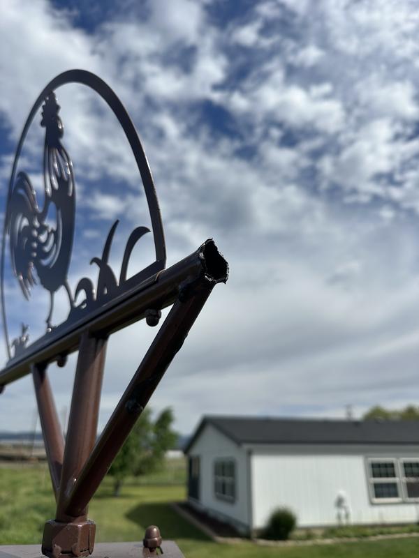 Red Shed 10 ft. Rustic Metal Windmill with Rooster, Rust, 31.5 in. at ...