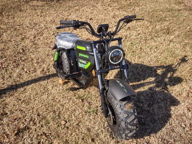 Greenworks 60V STEALTH Battery-Powered Electric Mini Bike with (2) 8.0Ah Batteries and Dual Port ...