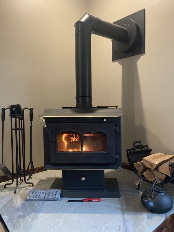 DuraVent 6 in. DuraPlus Triple Wall Pipe Thru-the-Wall Stove Chimney ...