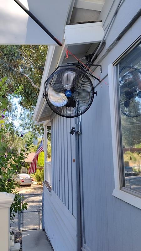 iLIVING 20 in. 3-Speed Indoor/Outdoor Fan, Wall Mount or Floor Stand ...