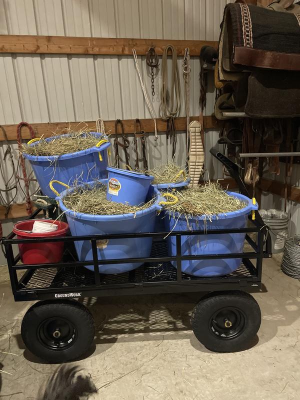 GroundWork 12 cu. ft. 1,400 lb. Capacity Heavy-Duty Towable Utility ...