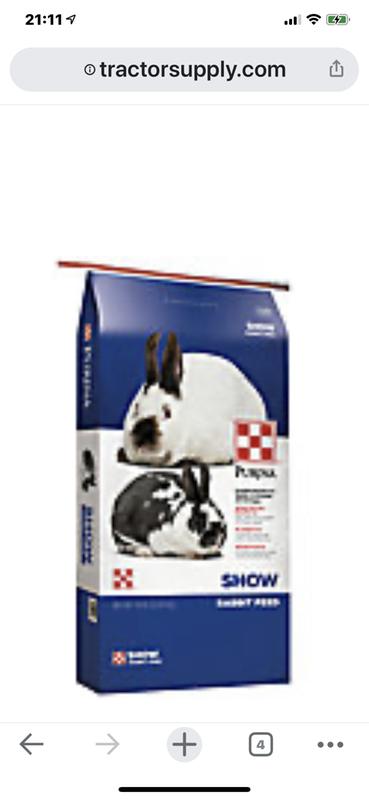Purina Show Pelleted Rabbit Food, 50 lb. Bag at Tractor Supply Co