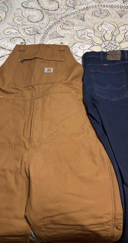 Carhartt Men's Loose Fit Firm Duck Insulated Bib Overall at Tractor ...