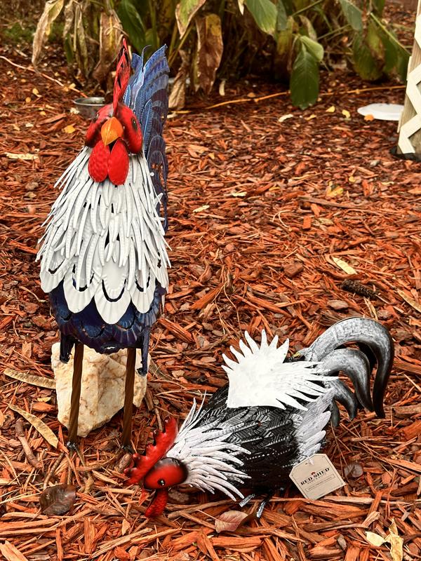 Red Shed Metal Rooster Shelf Sitter, 18 in. x 6.5 in. x 9 in. at ...