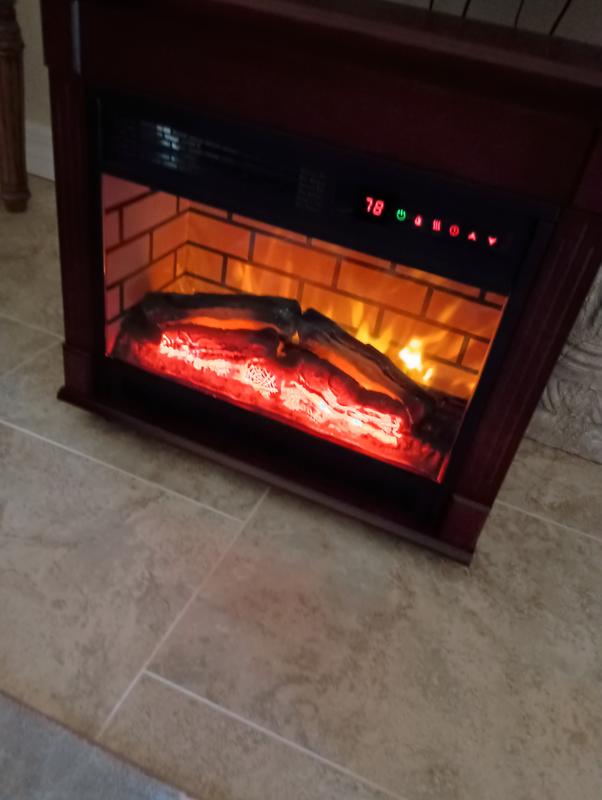 RedStone Electric Indoor Portable Infrared Rolling Mantel Fireplace ...