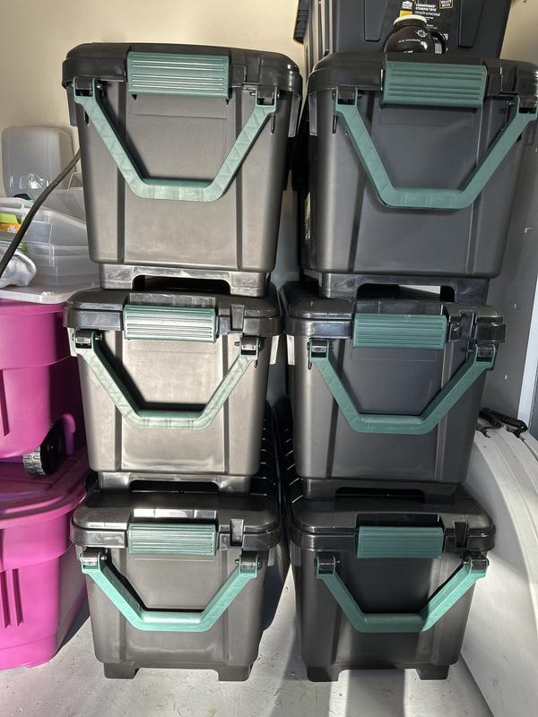 Remington WEATHERTIGHT 169 qt. Heavy-Duty Rolling Storage Tote, Black ...