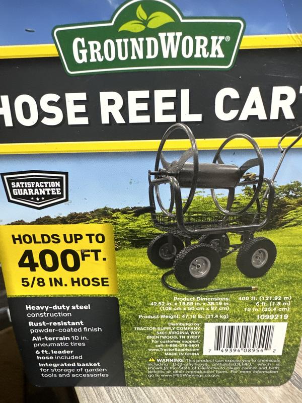 GroundWork 5/8 in. x 400 ft. Hose Reel Cart at Tractor Supply Co