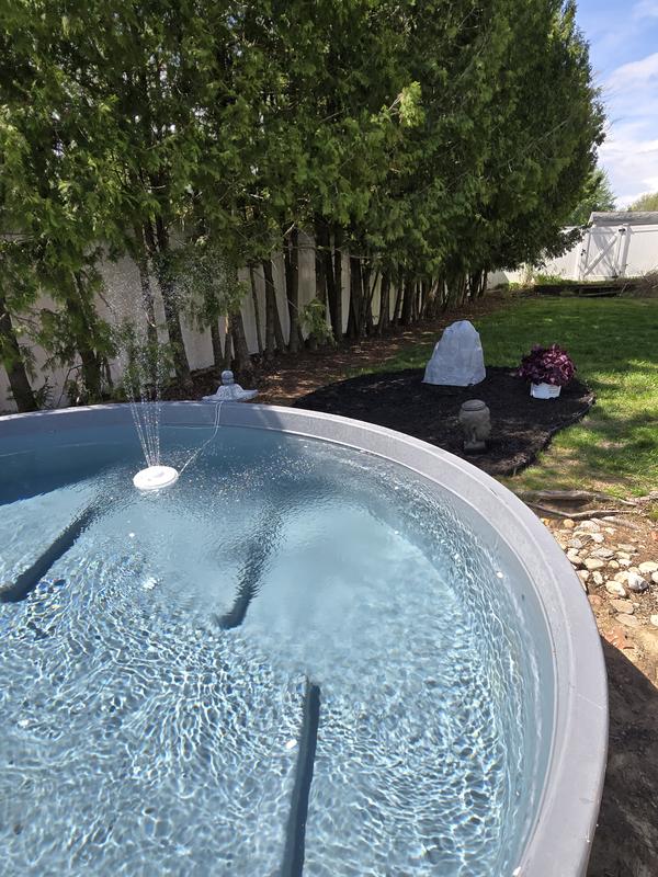 Century 1000 Gallon Poly Tank 9 ft. x 28 in. Round with Drain Grey at ...