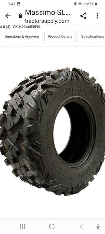 Massimo 25x10-12 SL508 AT ATV/UTV Tire at Tractor Supply Co