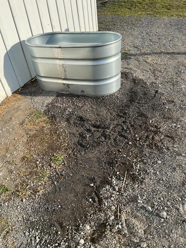 CountyLine 100 gal. Oval Galvanized Stock Tank, 2 ft. X 4 ft. X 2 ft ...
