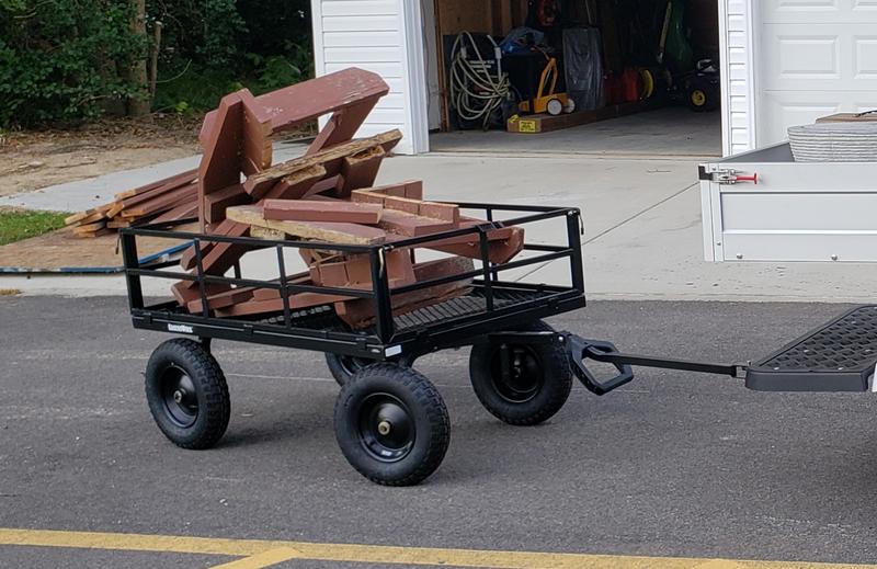 GroundWork 12 cu. ft. 1,400 lb. Capacity Heavy-Duty Towable Utility ...