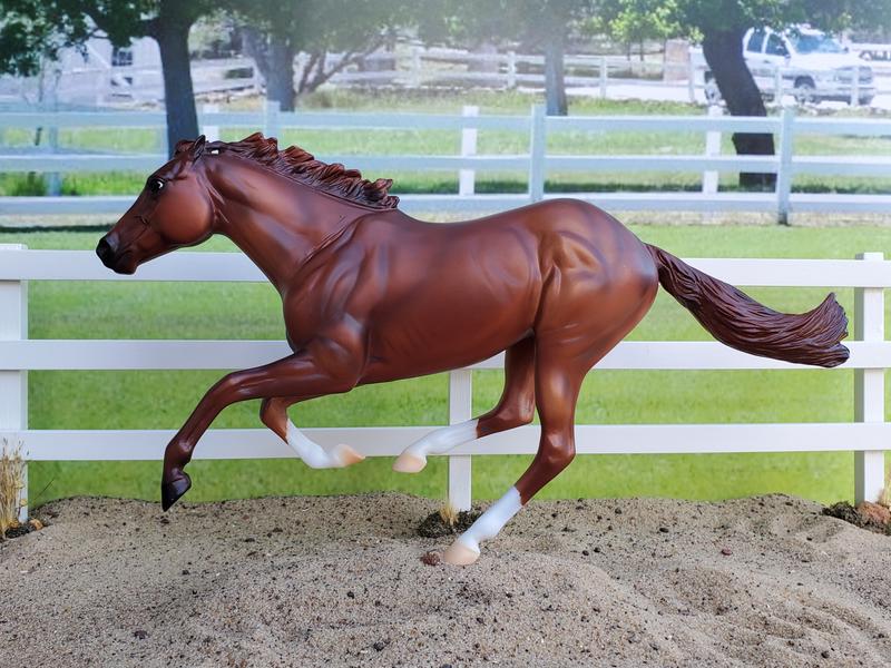 Breyer Traditional Series Secretariat Horse Figure Toy with Base Model ...