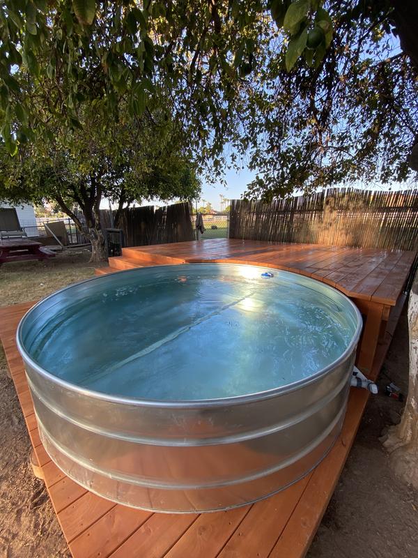 CountyLine 700 gal. Galvanized Round Stock Tank, 8 ft. x 2 ft. at ...