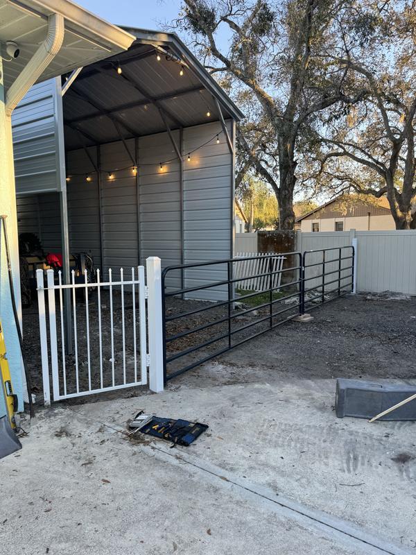 CountyLine 14 ft. x 50 in. 6-Bar Utility Tube Gate, 1-3/4 in. Tube ...