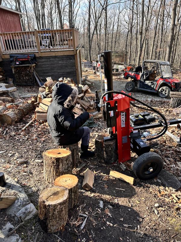 Huskee 20-Ton Gas-Powered Horizontal/Vertical Log Splitter, 209cc ...