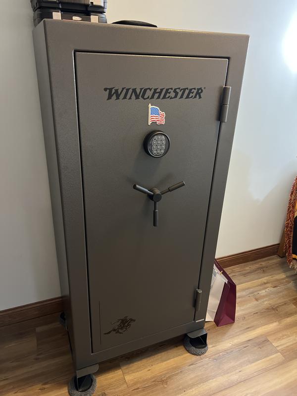 Winchester Safes 26 Long Gun 12 cu. ft. Electronic Lock Gun Safe, Gray ...