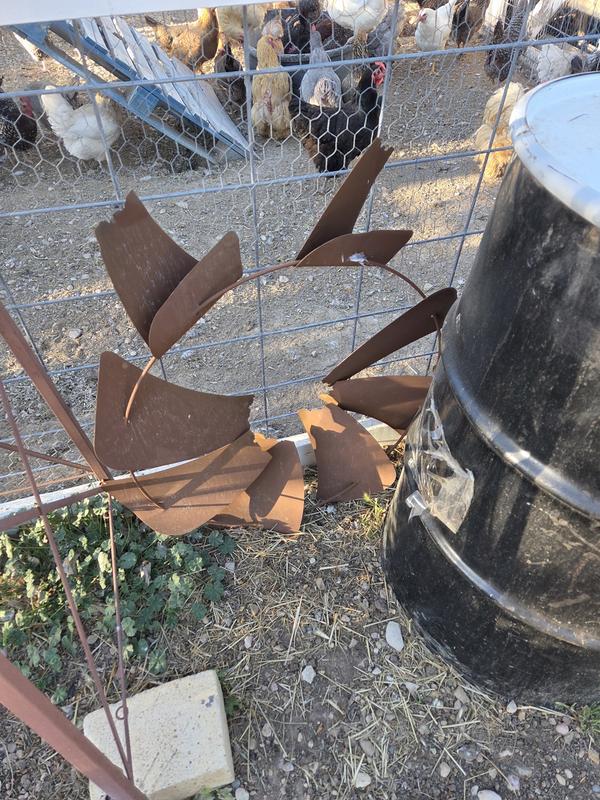 Red Shed 10 ft. Rustic Metal Windmill with Rooster, Rust, 31.5 in. at ...