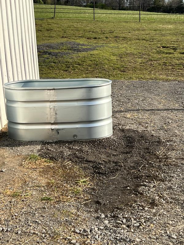 CountyLine 100 gal. Oval Galvanized Stock Tank, 2 ft. X 4 ft. X 2 ft ...