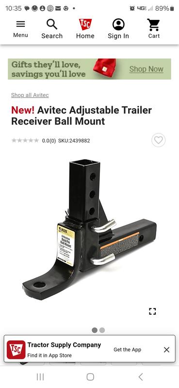 Avitec Adjustable Trailer Receiver Ball Mount at Tractor Supply Co