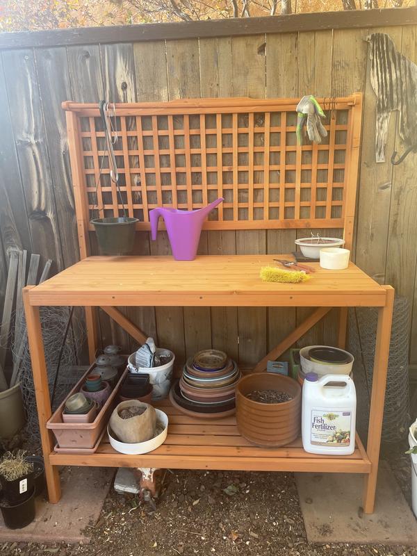 northbeam 24.02 in. x 44.09 in. x 60.04 in. Foldable Potting Bench at ...