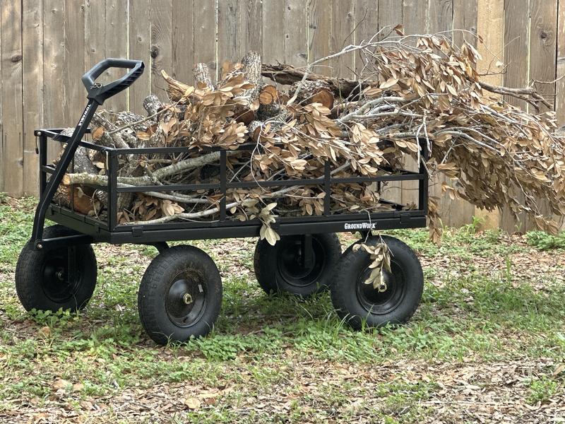 GroundWork 12 cu. ft. 1,400 lb. Capacity Heavy-Duty Towable Utility ...