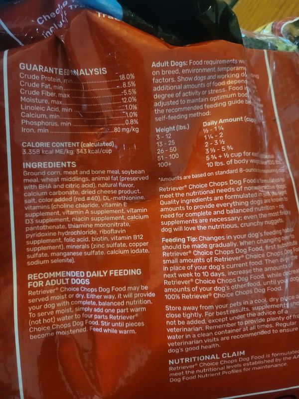 Retriever Choice Chops Adult Beef Recipe Dry Dog Food, 50 lb. Bag at ...
