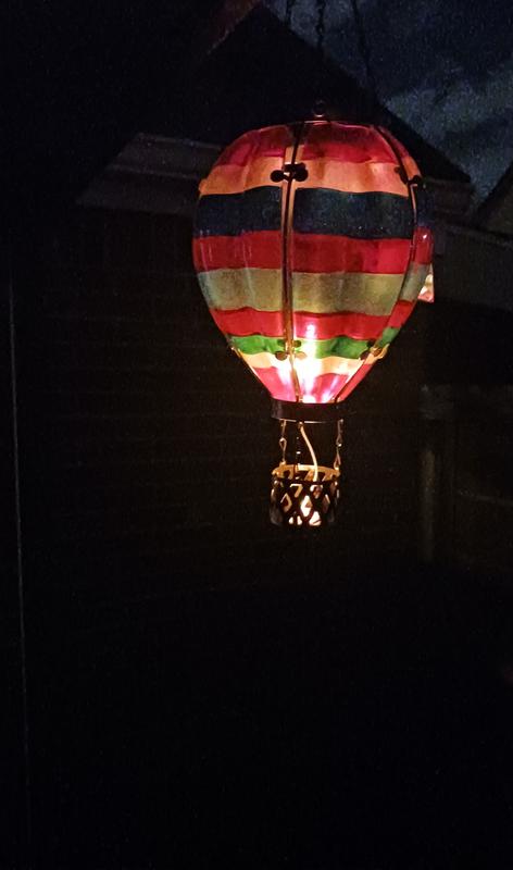 Regal Art & Gift Large Solar-Powered Hot Air Balloon Lantern, Multi ...
