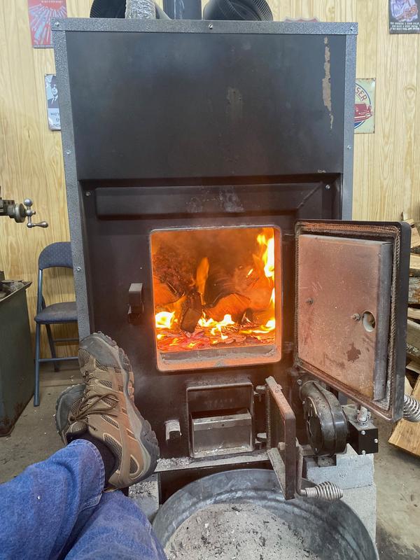 Shelter Wood-Burning EPA 2020 Indoor Furnace with Warm Air Furnace Tool ...