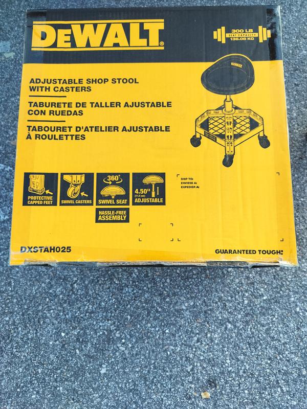 DEWALT Adjustable Creeper Shop Stool with Casters, 26.75 in. at Tractor ...