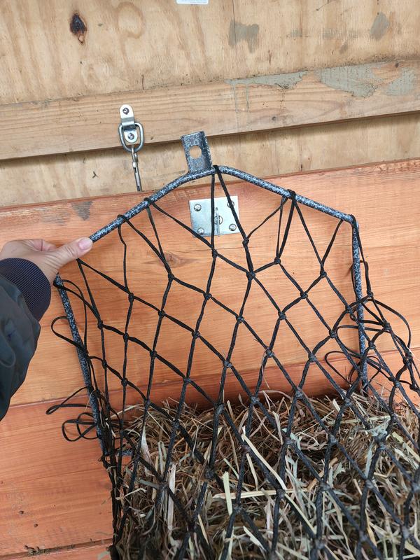 Tough1 Hay Hoops Collapsible Wall Hay Feeder Frame, Black/Silver at ...