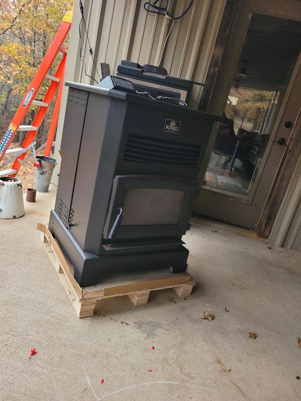 US Stove 3000 sq. ft. Wi-Fi King Pellet Stove, 170 lb. Hopper Size ...