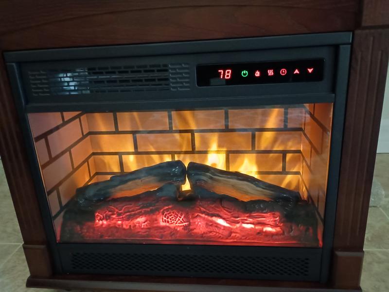 RedStone Electric Indoor Portable Infrared Rolling Mantel Fireplace ...