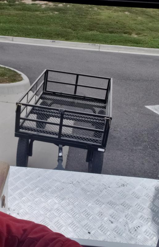 GroundWork 12 cu. ft. 1,400 lb. Capacity Heavy-Duty Towable Utility ...