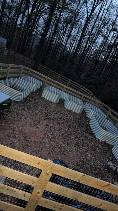 Veikous 8 ft. x 4 ft. x 2 ft. Galvanized Steel Raised Garden Bed ...