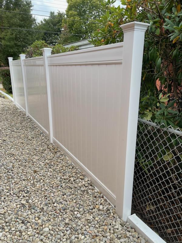 Barrette Outdoor Living 6 ft. x 8 ft. Horizontal Boardwalk Vinyl Panel ...