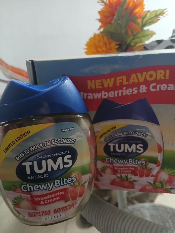 Tums Regular Strength Chewable Calcium Carbonate Antacid and Calcium ...