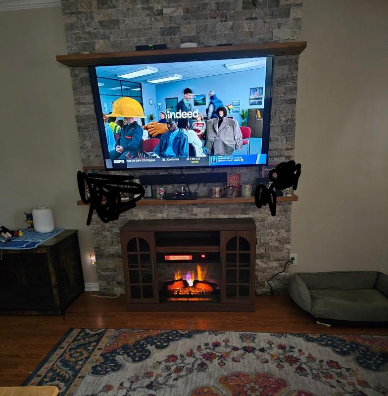 Duraflame Modern/Contemporary Natural Walnut 47.38-in W TV stand ...