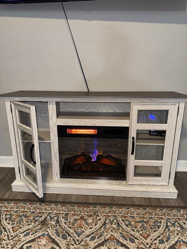 Duraflame Modern/Contemporary Blanco Oak 56-in W TV stand ...