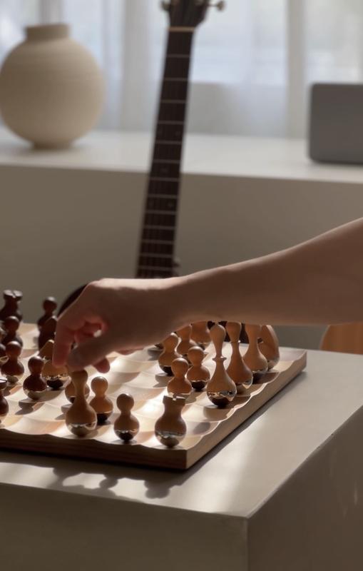 Umbra Wobble Chess Set Walnut Chess in the Board Games department at ...