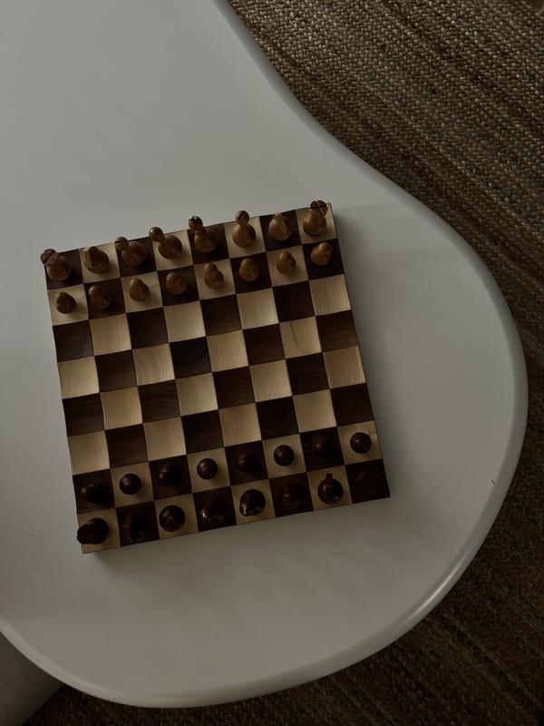 Umbra Wobble Chess Set Walnut Chess in the Board Games department at ...