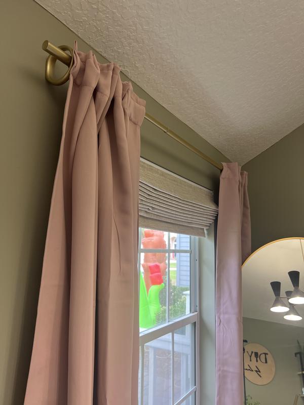 Umbra Ringlet 42-in to 120-in Matte Black Steel Single Curtain Rod with ...