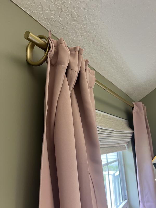 Umbra Ringlet 42-in to 120-in Matte Black Steel Single Curtain Rod with ...