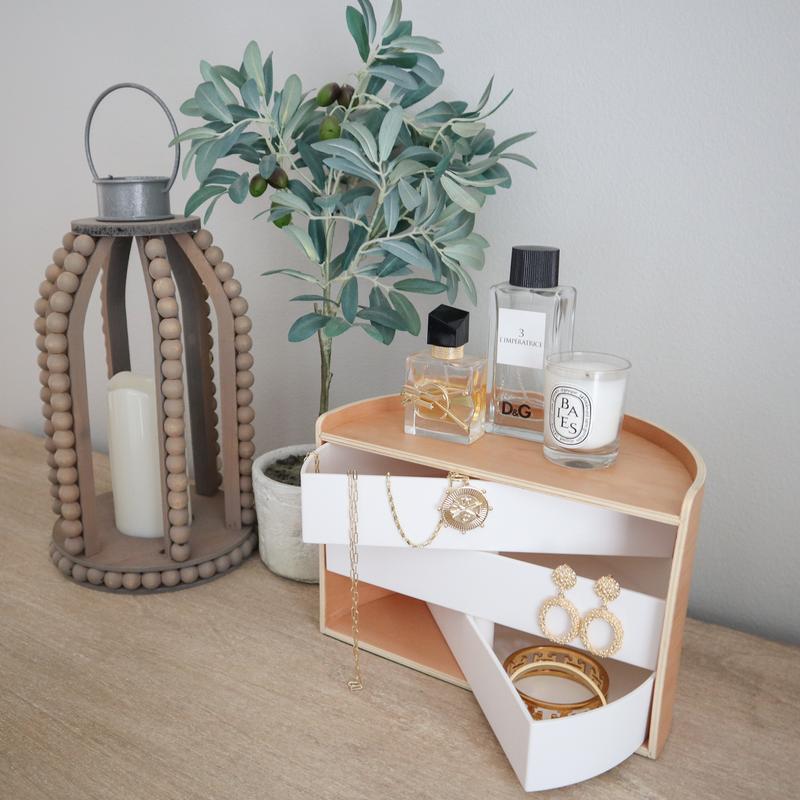 Umbra Moona Storage Box, White/Natural 1014748-668 at Lowes.com