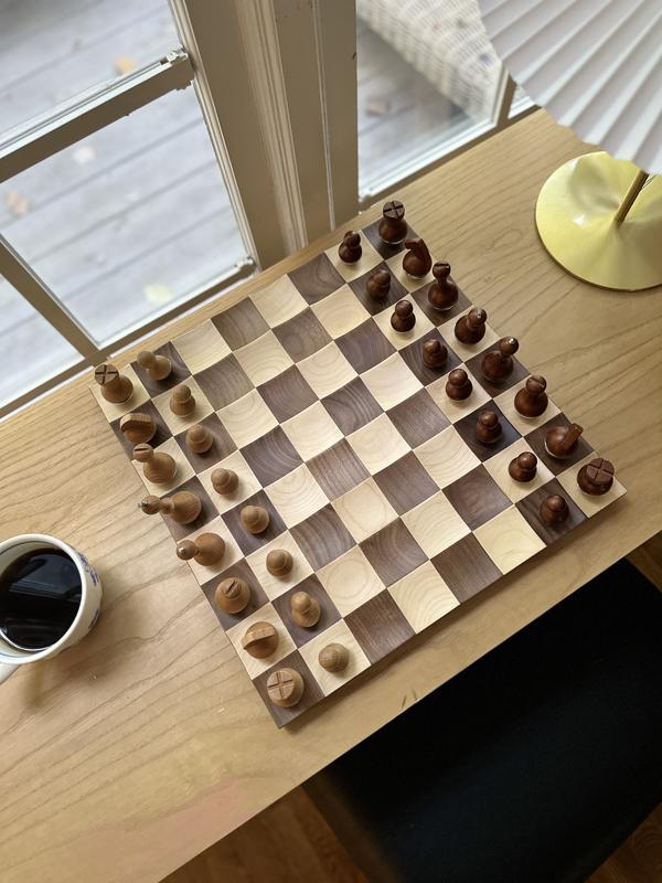 Umbra Wobble Chess Set Walnut Chess in the Board Games department at ...