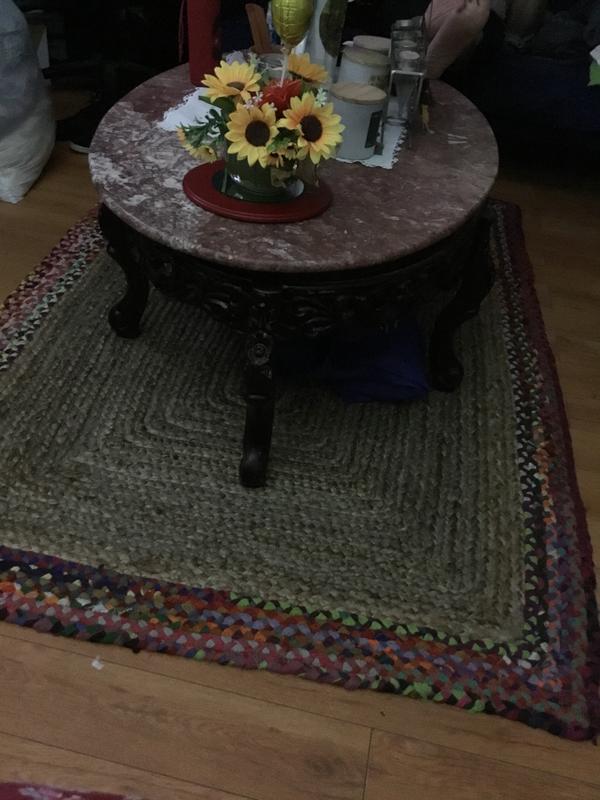 Unique Loom Braided Jute 3 X 6 (ft) Braided Jute Natural Indoor Border ...