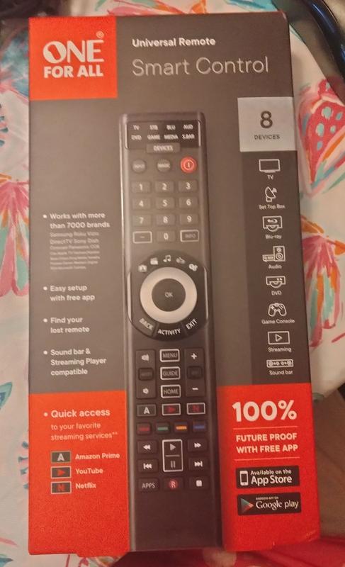 One For All URC7880 Smart 8-Device Universal Remote Control, Black | Canadian Tire