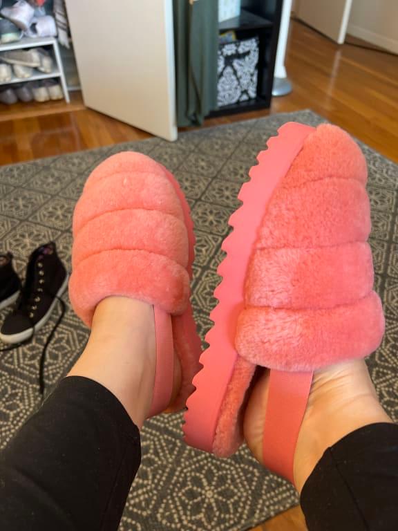 UGG® Super Fluff Slingback Slippers - Macy's
